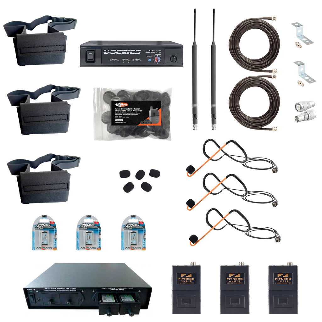 Wireless Microphone Systems with Bodypack Transmitters for Fitness — AV ...
