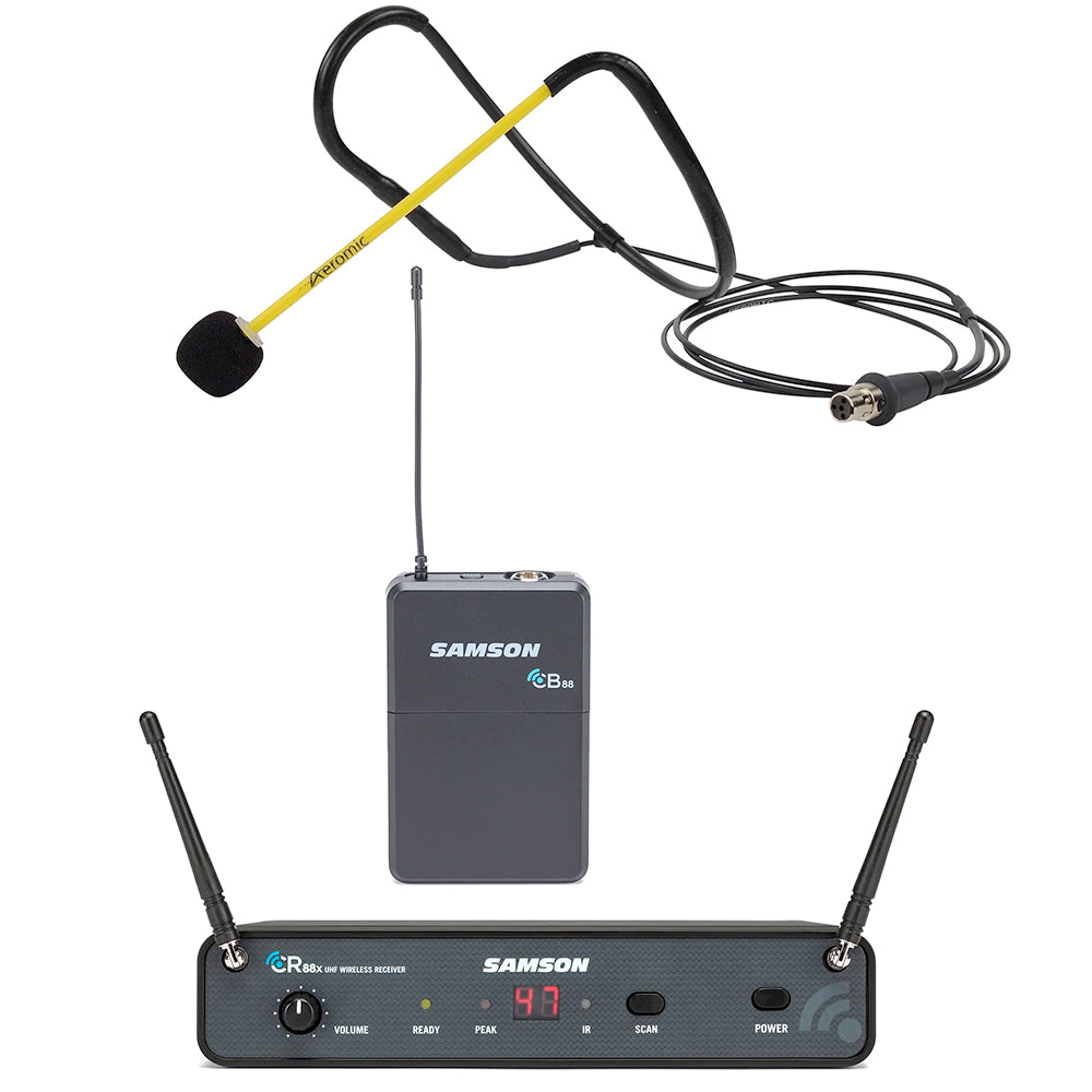 Samson Concert 88 Wireless Mic System with Aeromic or Cyclemic Headset ...