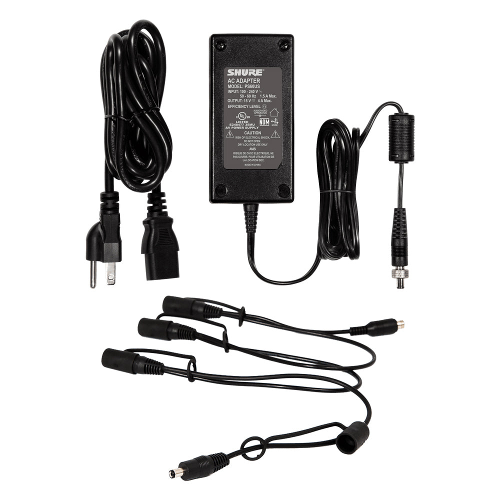 Shure PS124 In-Line Power Supply with Four-Connection Distribution Cab ...