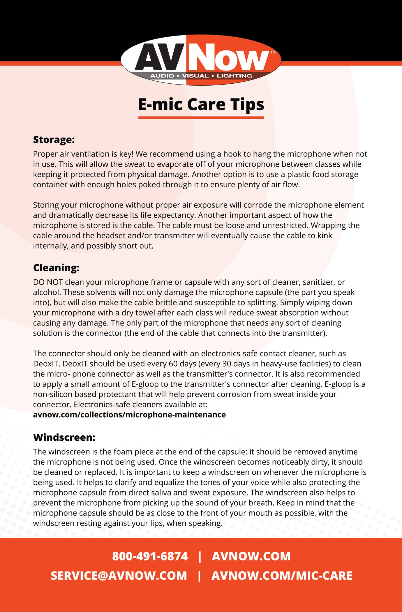 AV Now Bundle - EMic Microphone, Microphone Case and Windscreen Bundle ...