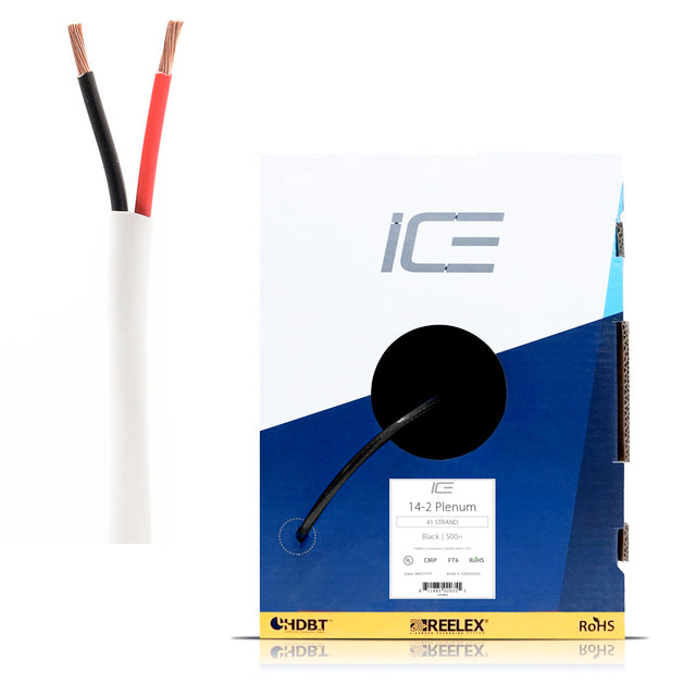 ICE 14AWG, 2-Cond, Plenum Rated, BMP, Box 500' Speaker Cable in a Box ...