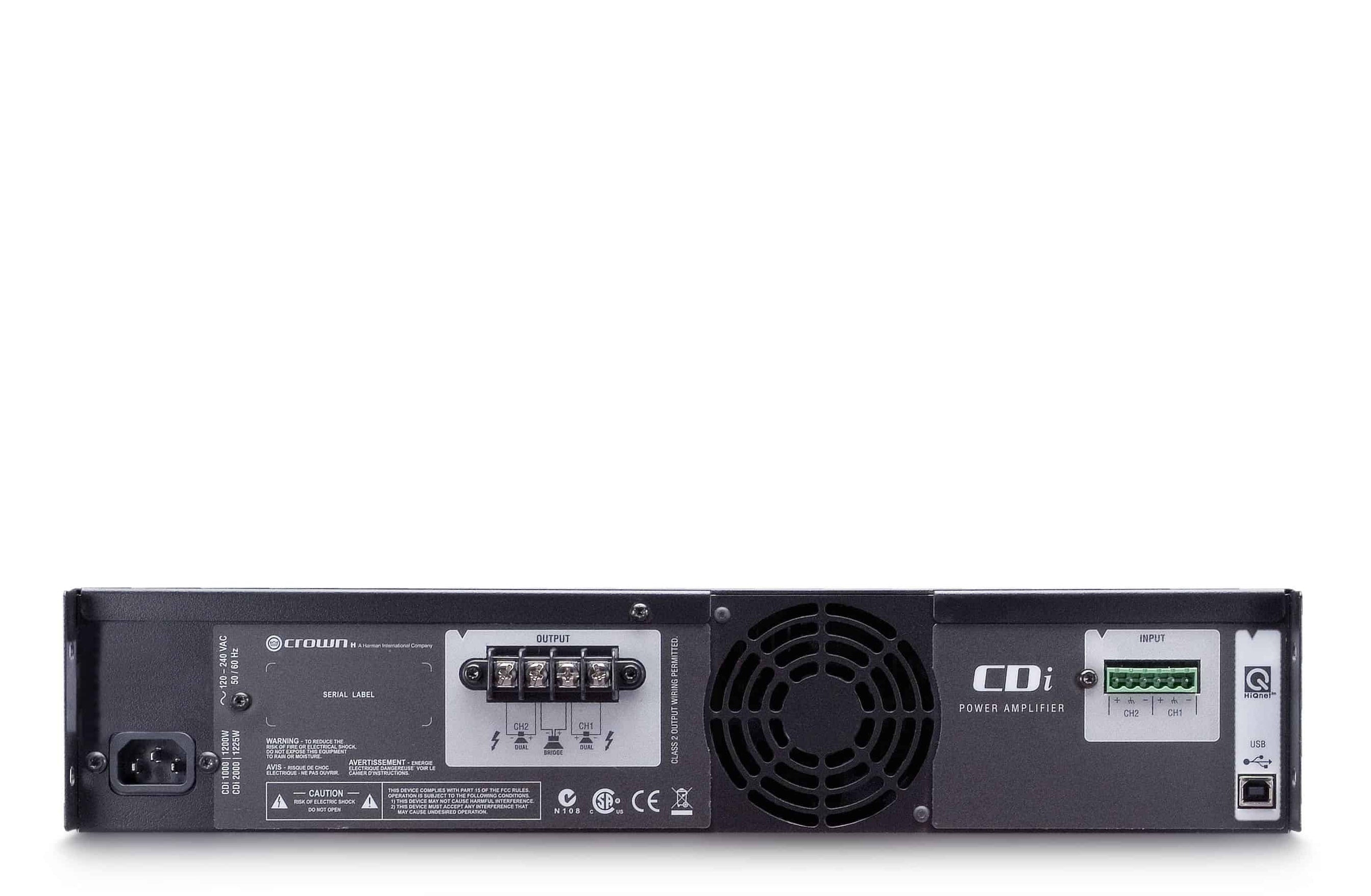 Crown CDI-1000 Commercial Installation Amplifier — AV Now Fitness Sound