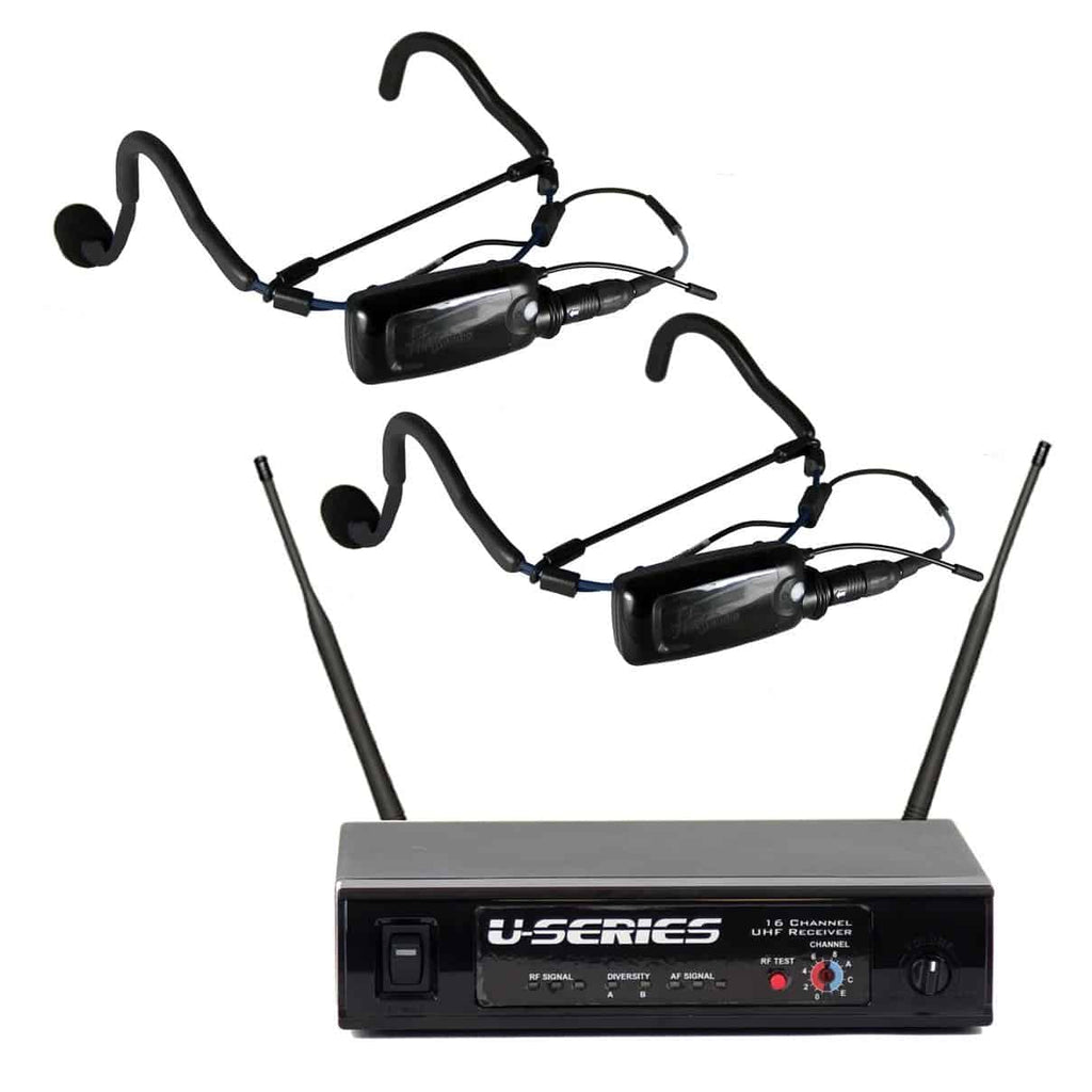 No-Bodypack Cableless / Wireless Microphone Systems for Group Fitness ...