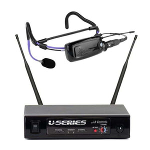 Fitness Audio Mini-Tx UHF 16-Channel Wireless Mic System and Headset ...