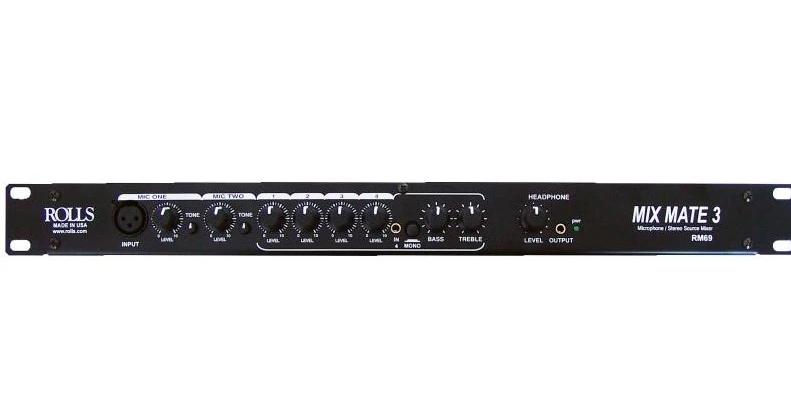 Rolls RM69 Economical 6-Channel Audio Mixer with Microphone Inputs — AV ...