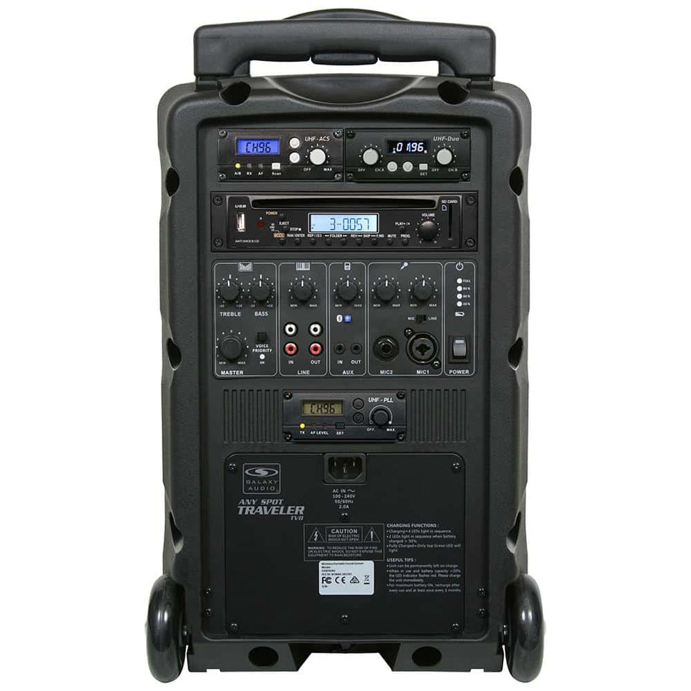 Galaxy Audio Traveler TV8 Portable Speaker with Handheld Mic Bluetooth ...